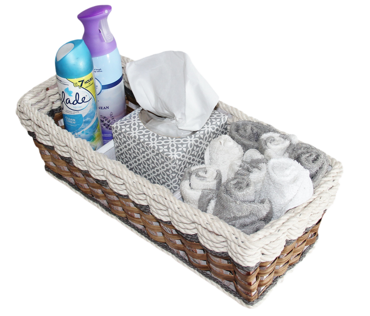 Tank Topper Basket-- Cottage Grey – Foxcreek Baskets
