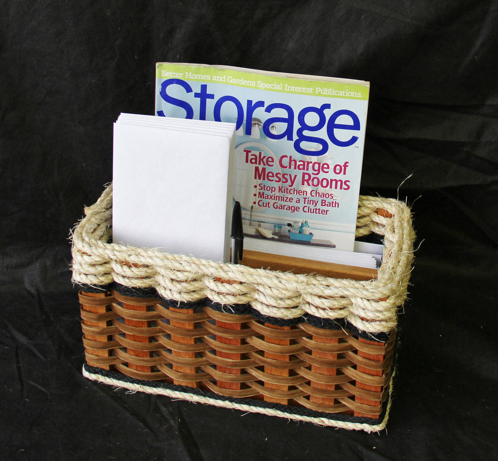 Mail Organizer Basket-Shabby Chic Collection – Foxcreek Baskets