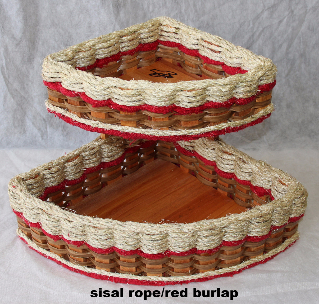Double Corner Basket-Shabby Chic Collection – Foxcreek Baskets