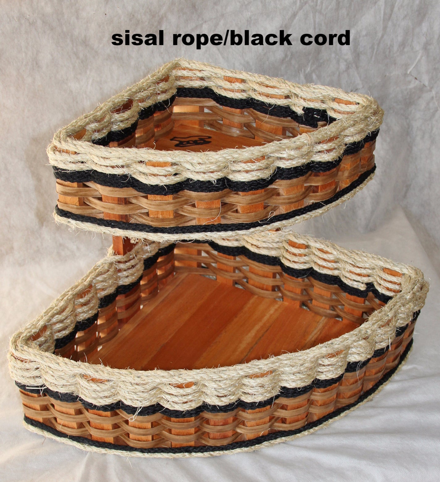Double Corner Basket-Shabby Chic Collection – Foxcreek Baskets
