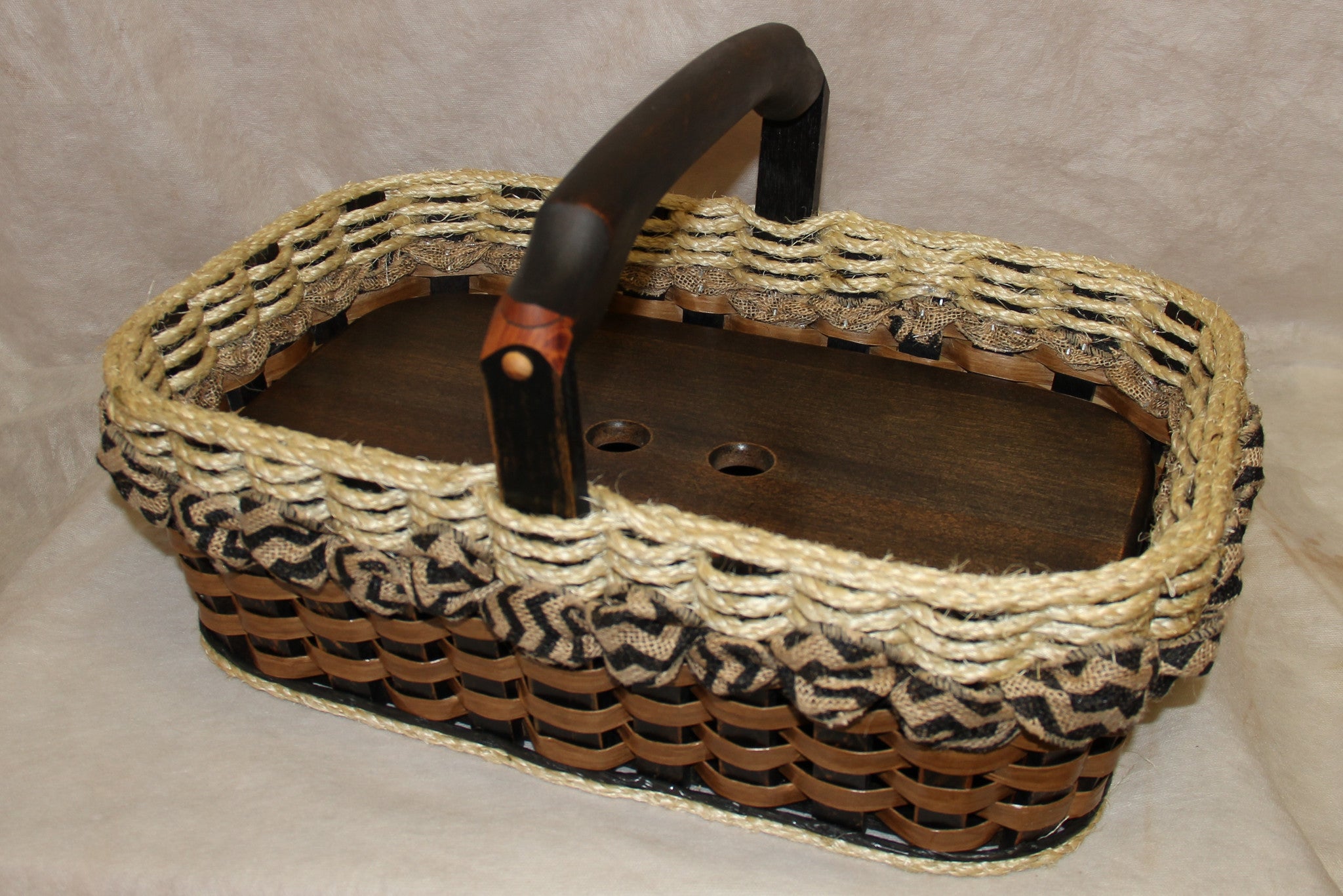 Double Casserole Basket-Shabby Chic Collection – Foxcreek Baskets