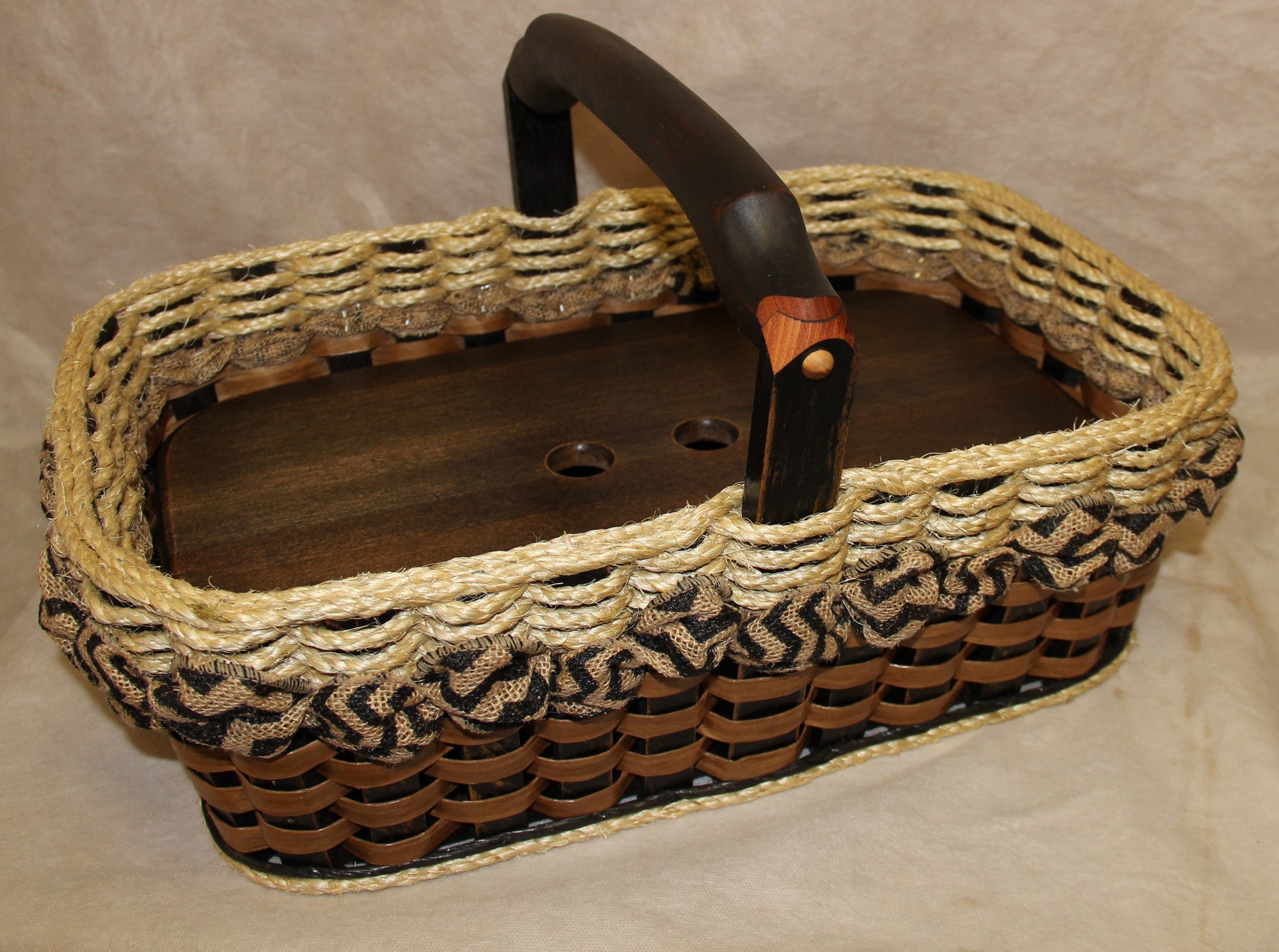 Double Casserole Basket-Shabby Chic Collection – Foxcreek Baskets