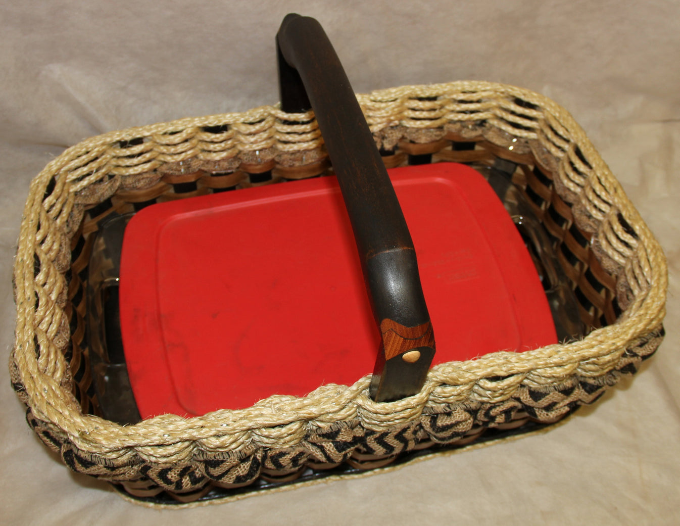 Double Casserole Basket-Shabby Chic Collection – Foxcreek Baskets
