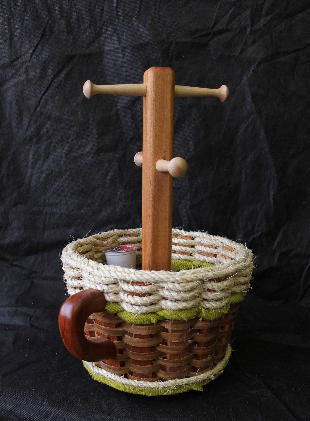 Coffee Mug Basket--Shabby Chic Collection – Foxcreek Baskets