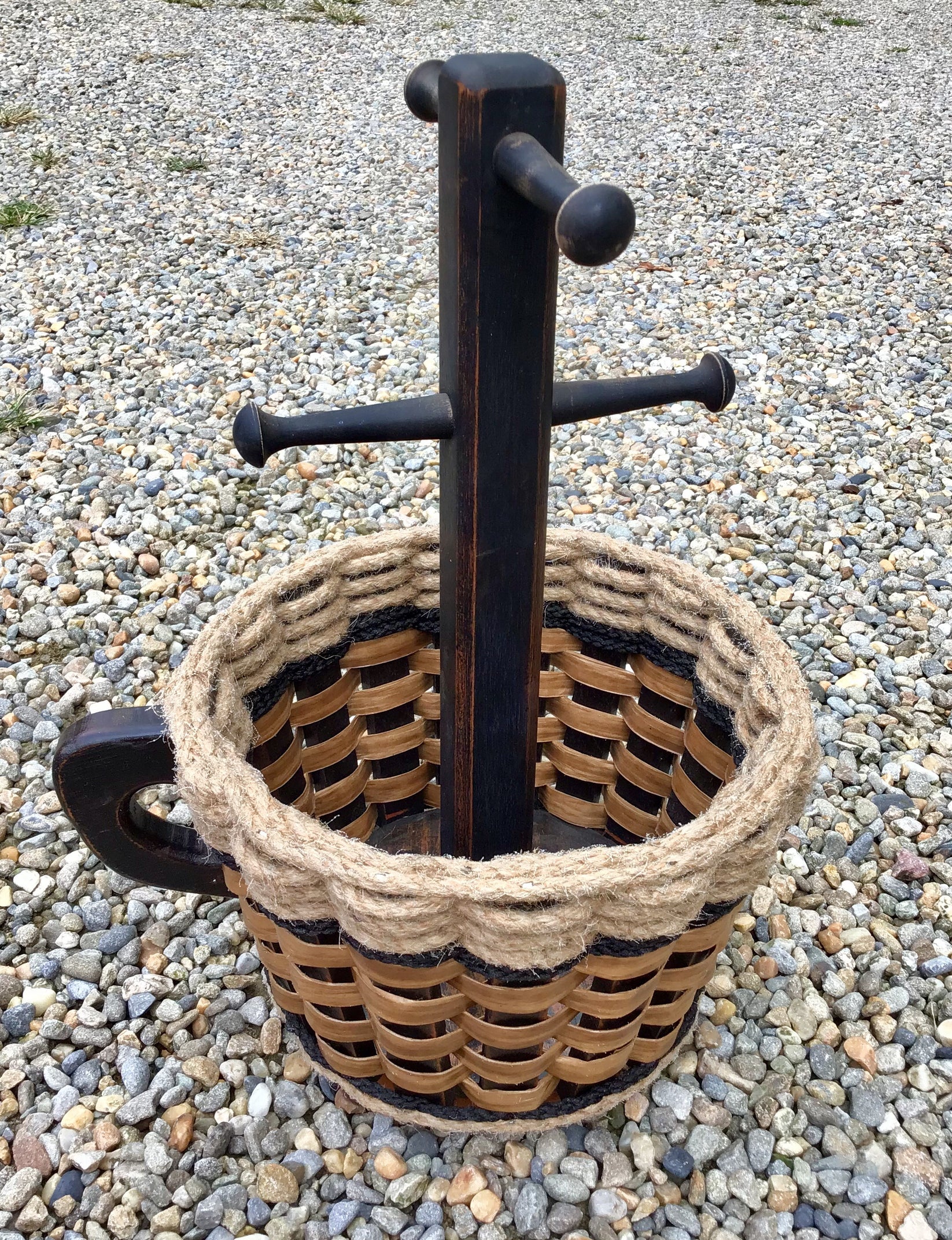 Coffee Mug Basket--Shabby Chic Collection w/ribbon – Foxcreek Baskets