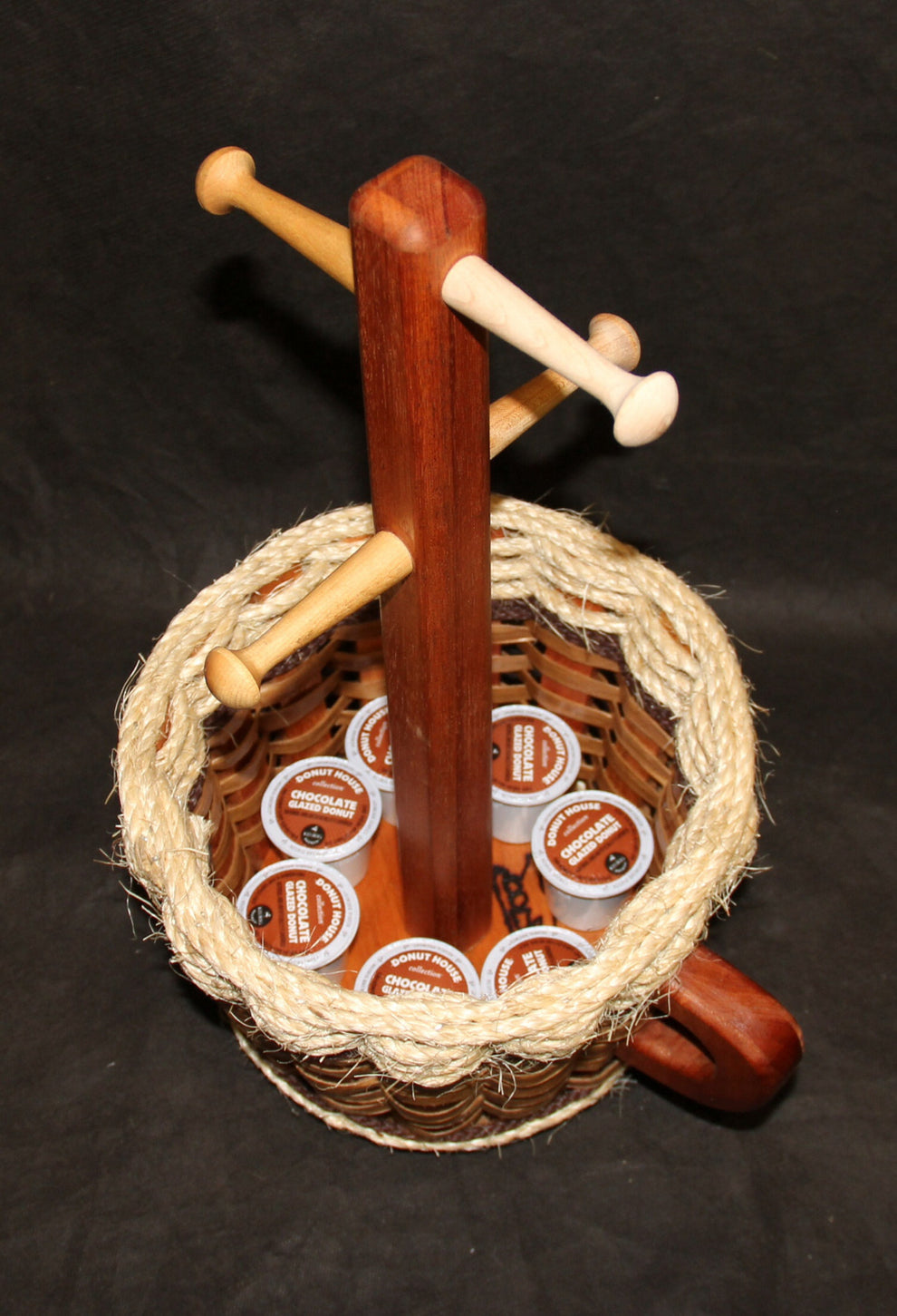 Coffee Mug Basket--Shabby Chic Collection – Foxcreek Baskets