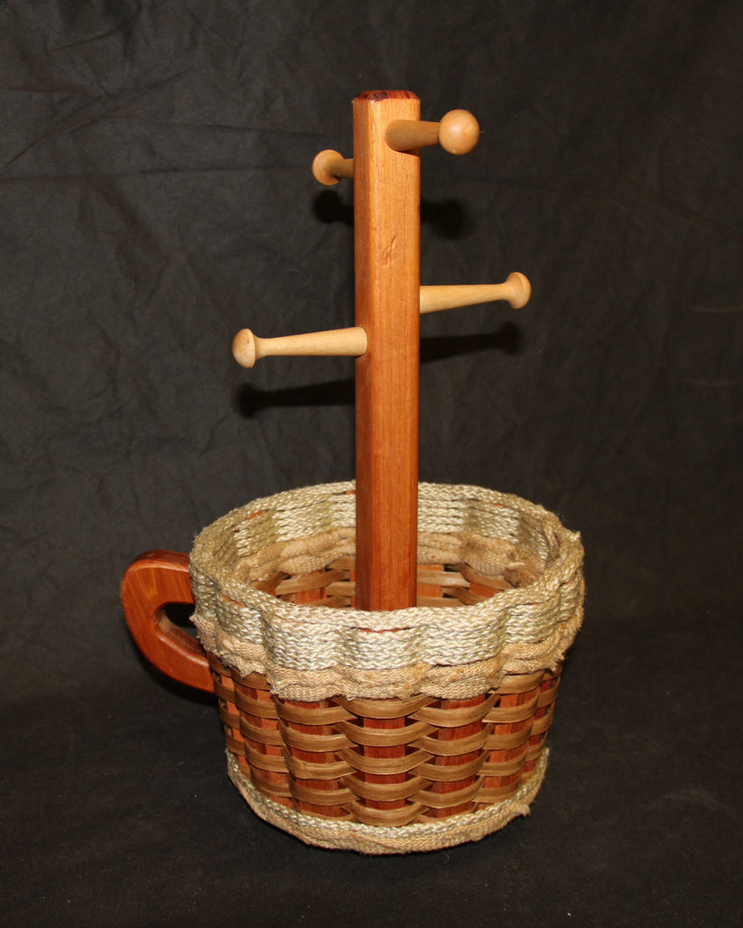 Coffee Mug Basket--Shabby Chic Collection – Foxcreek Baskets