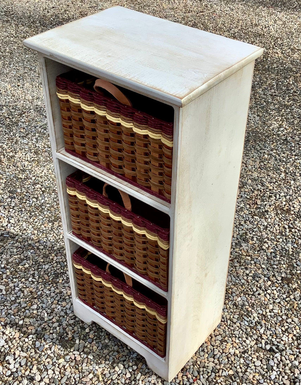 Cubby Book Shelf Unit w/three Cubbies – Foxcreek Baskets